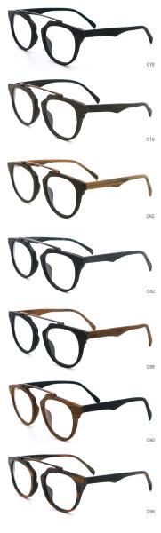 Quality Vintage Manual Wood Grain Acetate Optical Glasses Frame MR 0361 for sale