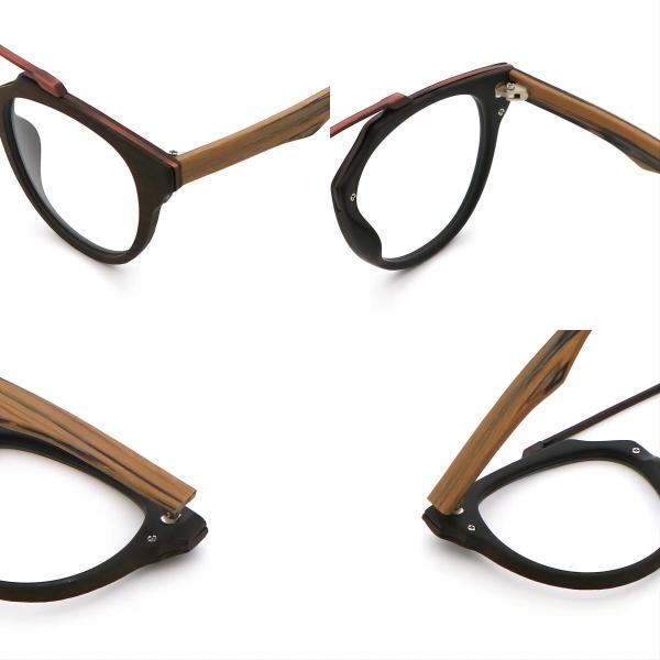 Quality Vintage Manual Wood Grain Acetate Optical Glasses Frame MR 0361 for sale