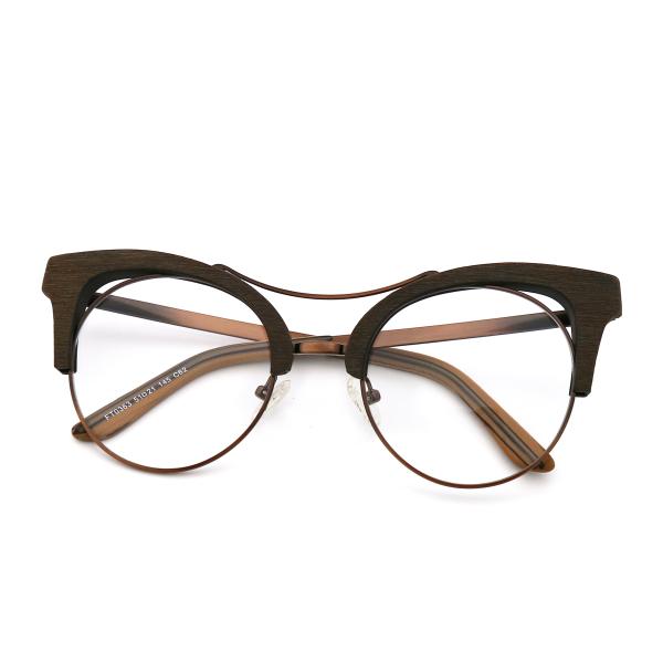 Quality Handmade Imitation Wood Acetate Optical Glasses Frame MR 0363 for sale