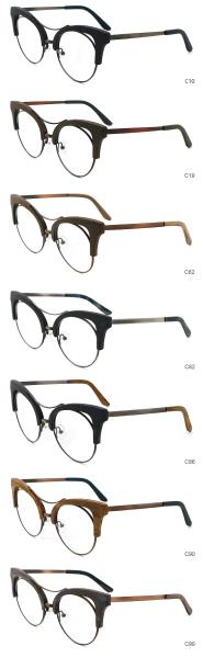 Quality Handmade Imitation Wood Acetate Optical Glasses Frame MR 0363 for sale