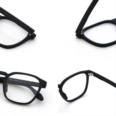China Polygons Wood Grain Frame Eye Glasses Acetate Glasses Frame Unisex for sale