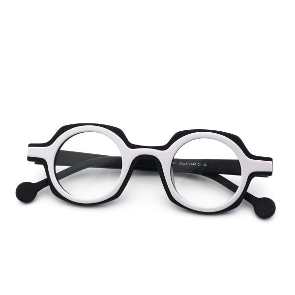 Quality Black Brown Blue Acetate Glasses Optical Frames MR 98061 for sale