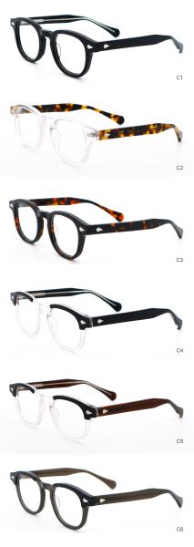 Quality Custom Classic Acetate Glasses Colored Full-Rim Fashion Individuality for sale