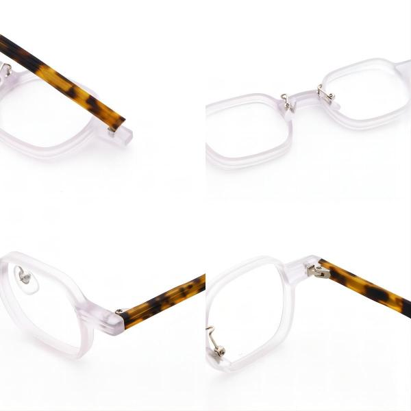 Quality Arrivals Polygons Grey Green Acetate Glasses Frame High Quality for sale