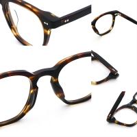 China Prevalent Retro Handiwork Acetate Optical Glasses Frame MR 98619 for sale