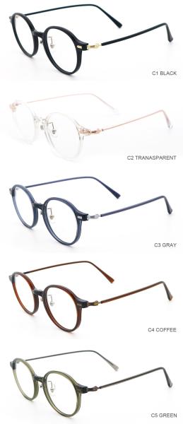 Quality Classic Mens Round Acetate Glasses Optical Frame MR 98856 for sale