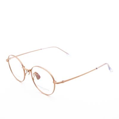 China Round Optical Frames Pure Titanium Frame Glasses Elasticity 88211 for sale