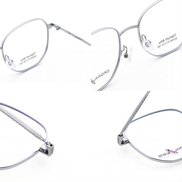 Quality Square Eyeglasses Frames Temple Adjustable β Titanium Unique 66356 for sale