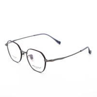 China Various Colors Polygons IP Plating Bate Titanium Glasses Frames for sale