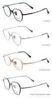 China Various Colors Polygons IP Plating Bate Titanium Glasses Frames for sale