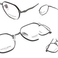 China Various Colors Polygons IP Plating Bate Titanium Glasses Frames for sale