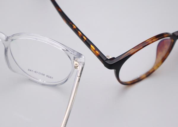 Quality Tr90 Eyeglass Frames Plastic Frame Metal Legs For Men And Women for sale