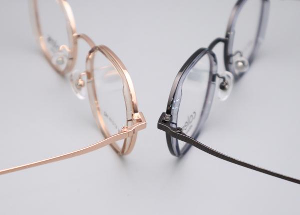 Quality Blue Black Metal Glass Frames Light Stylish Sophisticated Comfort Eyeglasses for sale