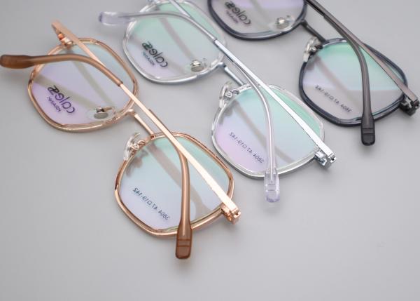 Quality Blue Black Metal Glass Frames Light Stylish Sophisticated Comfort Eyeglasses for sale