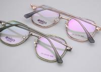 China Square Metal Frame Eyeglasses Sleek Framework With Flex Temple Length for sale