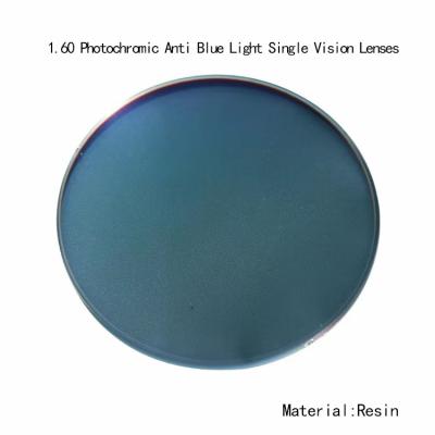 Cina 1.60 Fotocromatici Anti Blu Light AR Coating Single Vision Fotocromatici Blu Cut Lenti in vendita