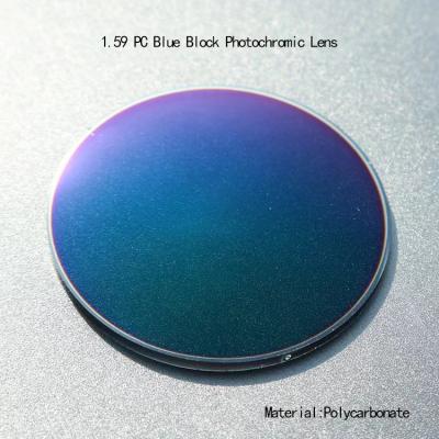Cina 1.59 Lenti Lente blu Resistenza alla luce Policarbonato Lente fotocromatica in vendita