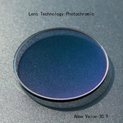 Cina 1.59 Rivestimento AR Policarbonato Fotocromatico E Lenti a Taglio Blu Lenti a Visione Unica in vendita