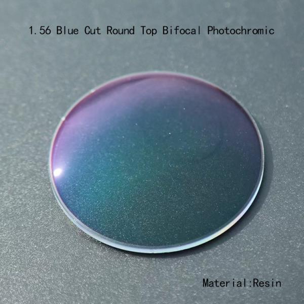 Quality Quality Lenses 1.56 Blue Cut Round Top Bifocal Photochromic Lens for sale