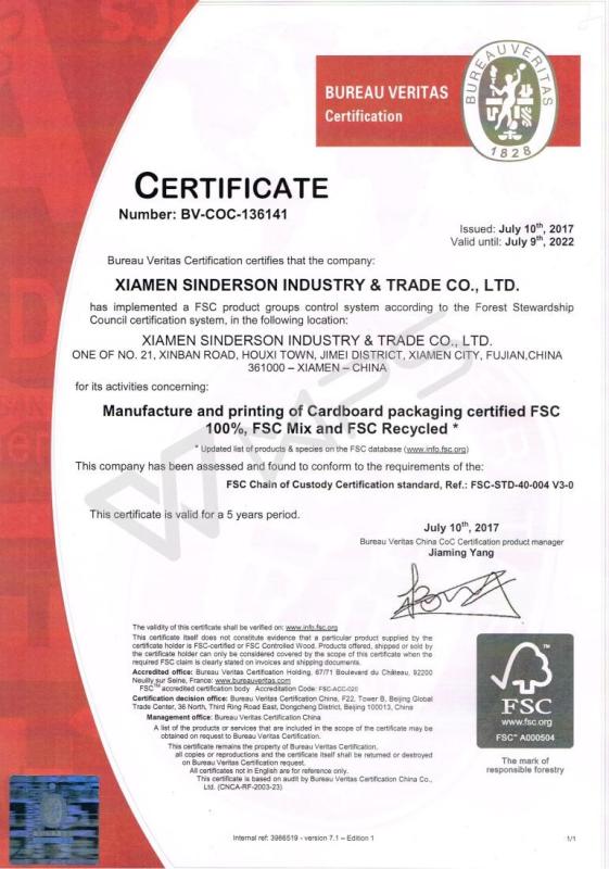 BUREAU VERITAS Certification - Industry & Trade Co., Ltd.