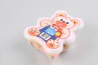 China Bear Shape Custom Printed Plastic Boxes Eye Catching Design Ribbon Handle for sale