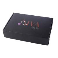 China Offset Printing Apparel Packaging Boxes Black Color Spot UV Coating for sale