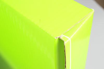 China Customized Logo Corrugated Display Boxes Green Color UV Coating Printing for sale
