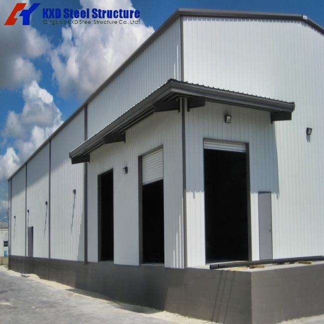 Side view of prefab steel structure workshop