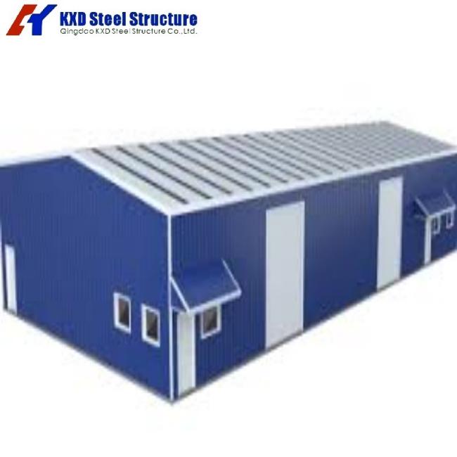 Steel structure workshop exterior view