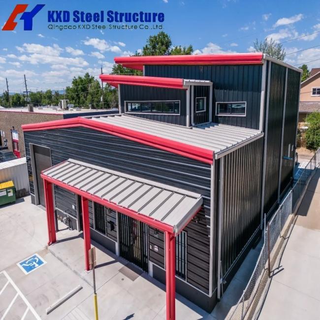 Construction process of steel frame