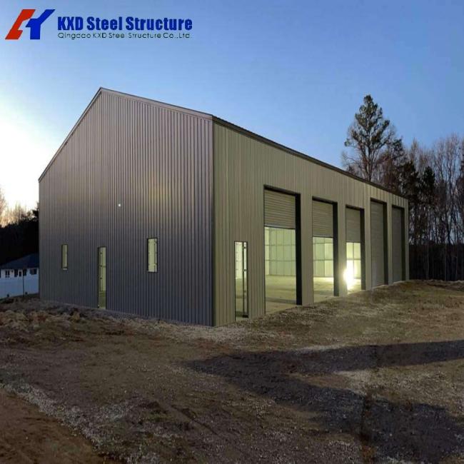 Steel structure warehouse exterior view