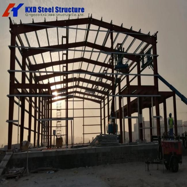 Prefabricated steel structure workshop exterior view