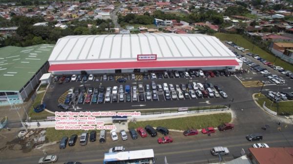 Quality Customized Steel Frame Metal Buildings Light Steel Structure Supermarket Shop for sale