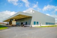 Quality Fast Install Prefab Metal Warehouse Wind Resistance With Sandwich Panel Roof for sale