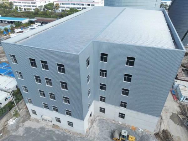 Quality Fast Install Prefab Metal Warehouse Wind Resistance With Sandwich Panel Roof for sale