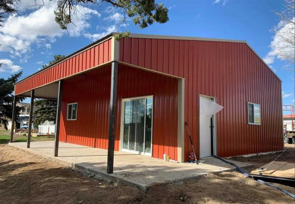 Quality Fast Install Prefab Metal Warehouse Wind Resistance With Sandwich Panel Roof for sale