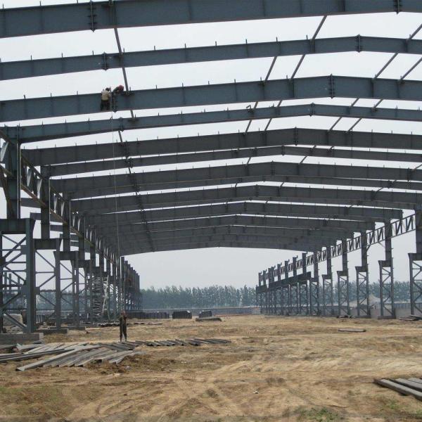Quality 35m Clear Span Steel Structural Construction Prefabricated Light Weight Building for sale