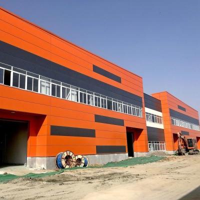 China Q355 Galvanizado Prefabricado Comercial Grande Portão de Espaçamento Claros Estrutura de Aço Leve for sale