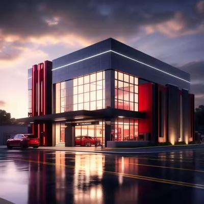 China Modern Large Supermarket Shopping Mall Prefabricated Steel Structures Building for sale