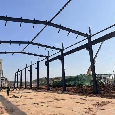 China Fully Customizable Light Steel Structure Frame Prefabricated Big Canopy Warehouse Workshop For Heavy Bending for sale