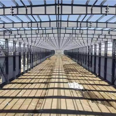 China Fully Customizable Light Steel Structure Frame Prefabricated Big Canopy Warehouse Workshop For Heavy Bending for sale