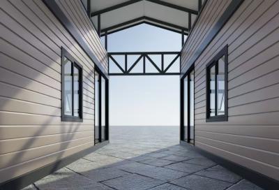 Cina Casa prefabbricata espandibile mobile di lusso con parete divisoria in vetro, pannello in PU, resort sulla spiaggia, residenziale in vendita