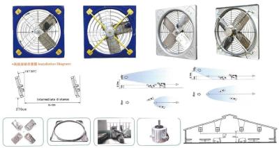 China Steel Frame Exhaust Cooling Fan Cattle Sheds Dairy Cow House Hanging Type Suspension for sale