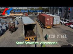 engineered large metal steel structure warehouse with sliding doors and bolted frames