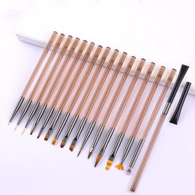 Cina Comfortable Handle High Quality Nylon Stiffen Aluminum Tube Splicing Nail Pen Clean Nail Dust Brush For Makeup in vendita