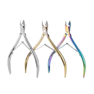 Cina Hot Selling Stainless Steel Right Handed Scissors Antirust Metal Remove Dead Skin Manicure Scissors Cuticle Nipper in vendita
