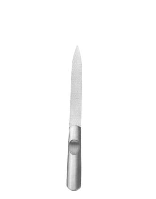 Cina Protable Nail Folder Stainless Steel Double Sided Manicure Pedicure Tools Nail Folders Metal Stainless Steel Nail Folder in vendita