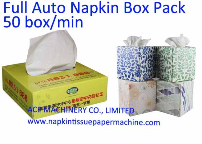 automatic napkin tissue box packing machine