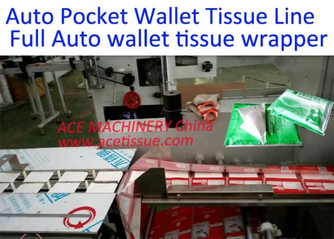 automatic wallet tissue machine with packing