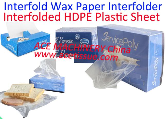 interfolded plastic sheet making machine